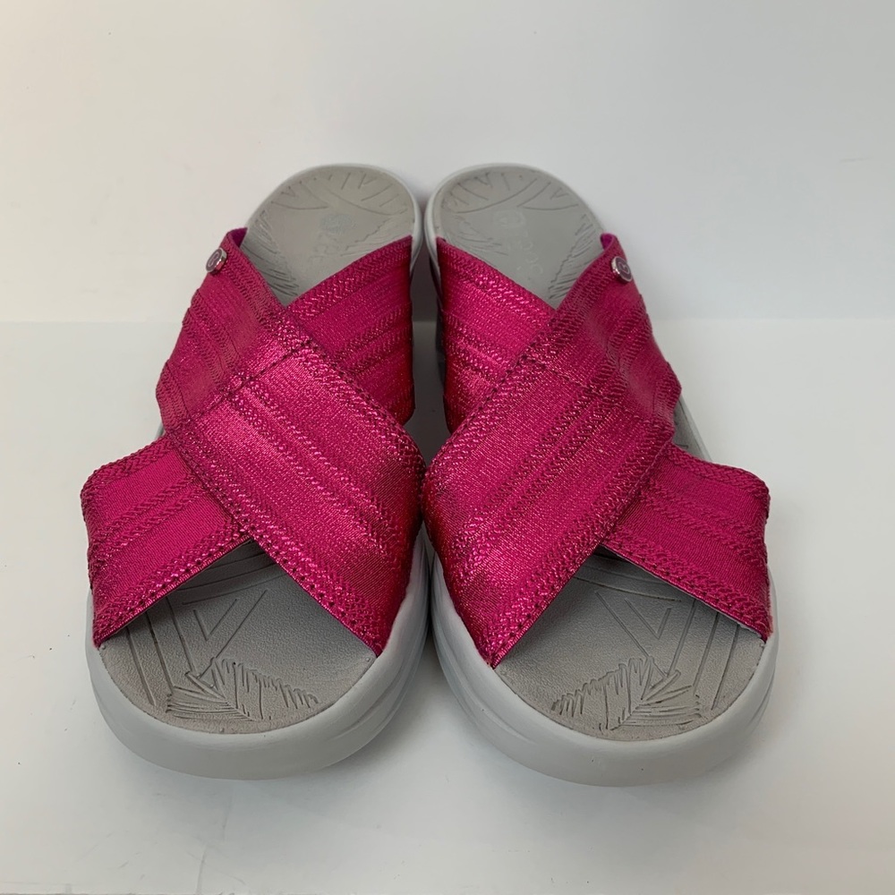 Bzees Women's Vista Pink Wedge Gel Sandals Foam Comfo… - Gem